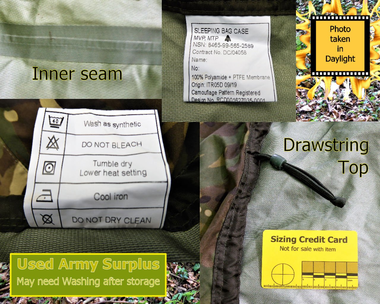 Army Surplus Bivy Bivi Grade 1 USED Olive, DPM & MTP Gore-Tex ...