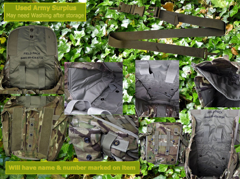 Army Surplus MTP Field Pack & shoulder strap – Hugginsattic