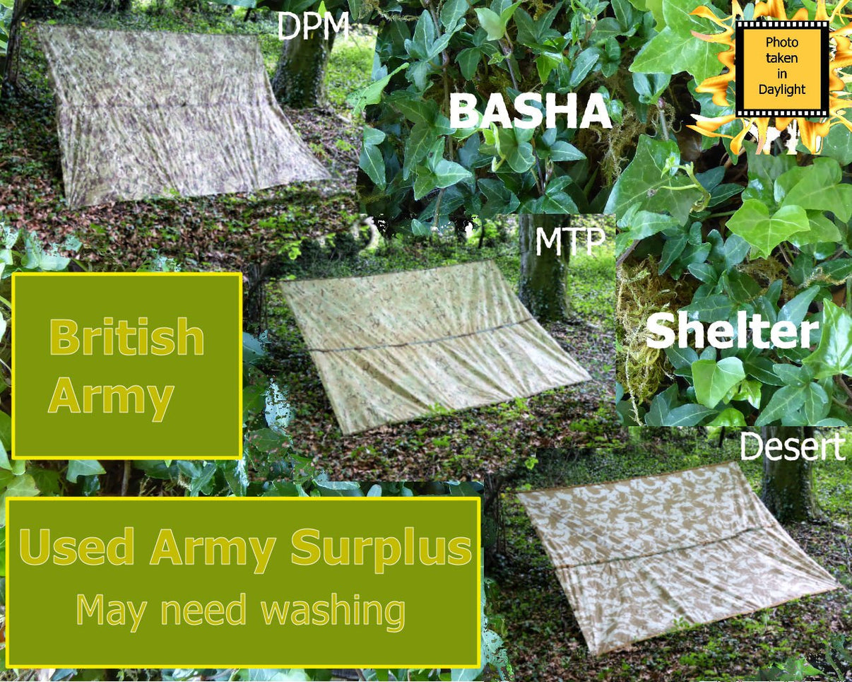 BRITISH ARMY Basha Grade 1 USED DPM MTP Desert – Hugginsattic