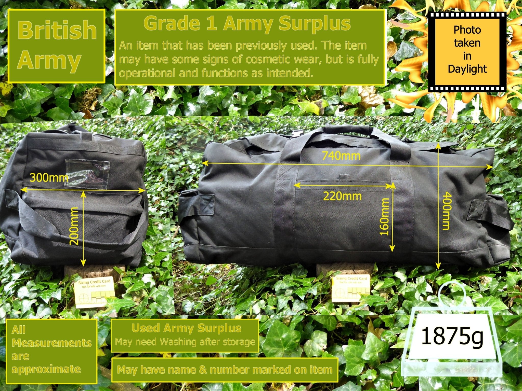British Army Surplus Deployment Bag Rucksack | Hugginsattic