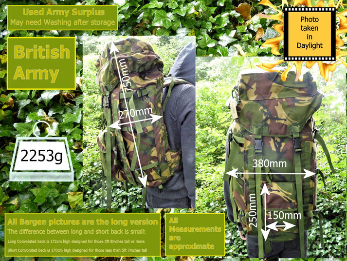 British Army Surplus DPM Bergen 100 Litre – Hugginsattic