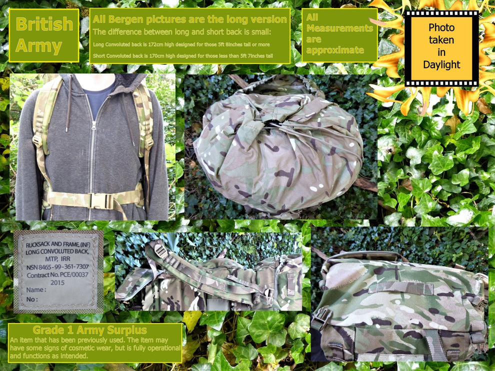 British Army Surplus MTP Bergen 90 Litre – Hugginsattic