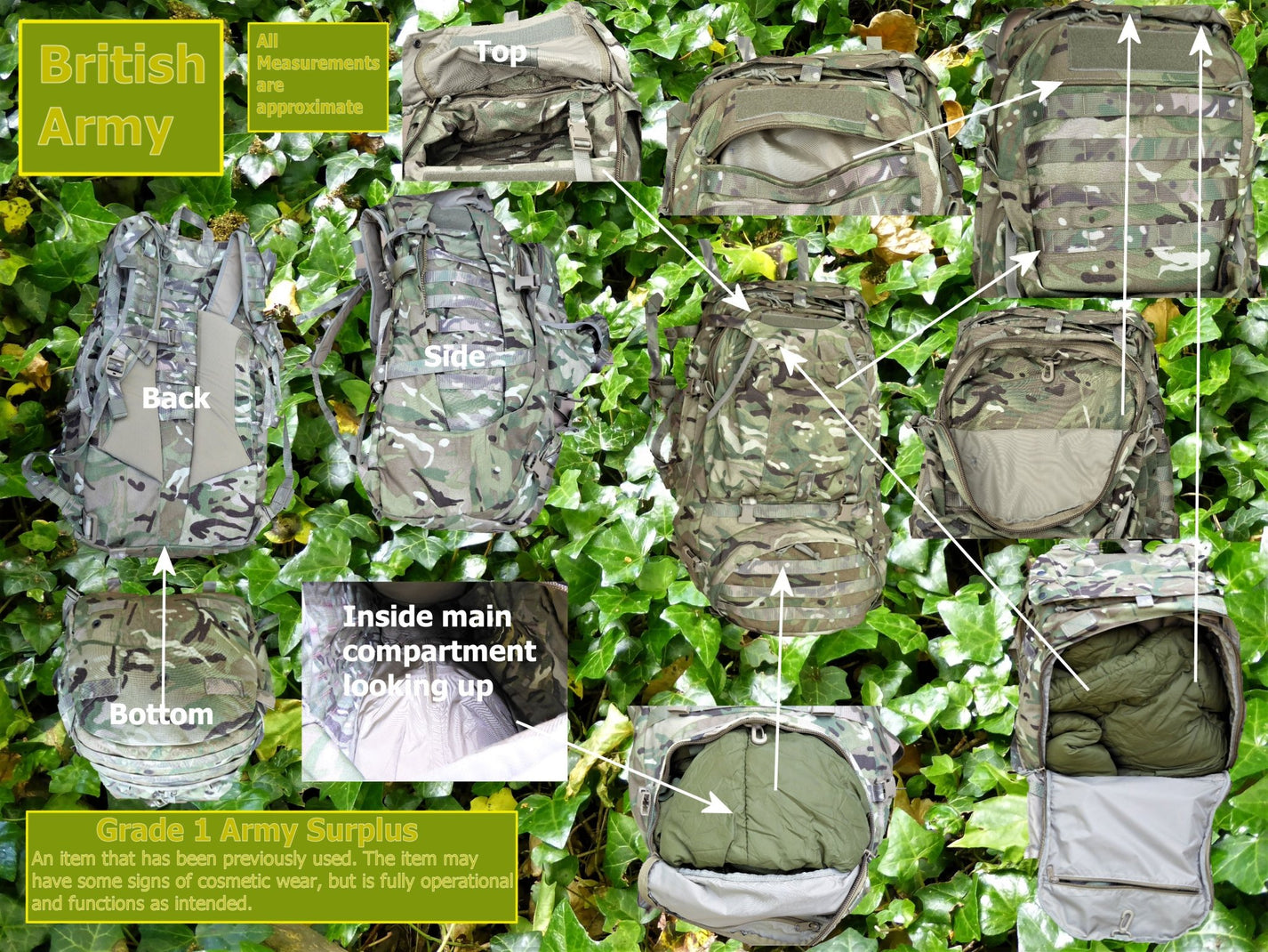 British Army Surplus MTP Virtus Bergen 90 litre – Hugginsattic