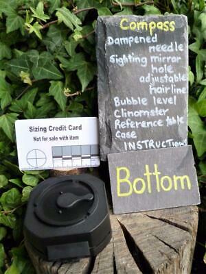 Compass in Case & Instructions with Clinometer, bubble level, sighting ...
