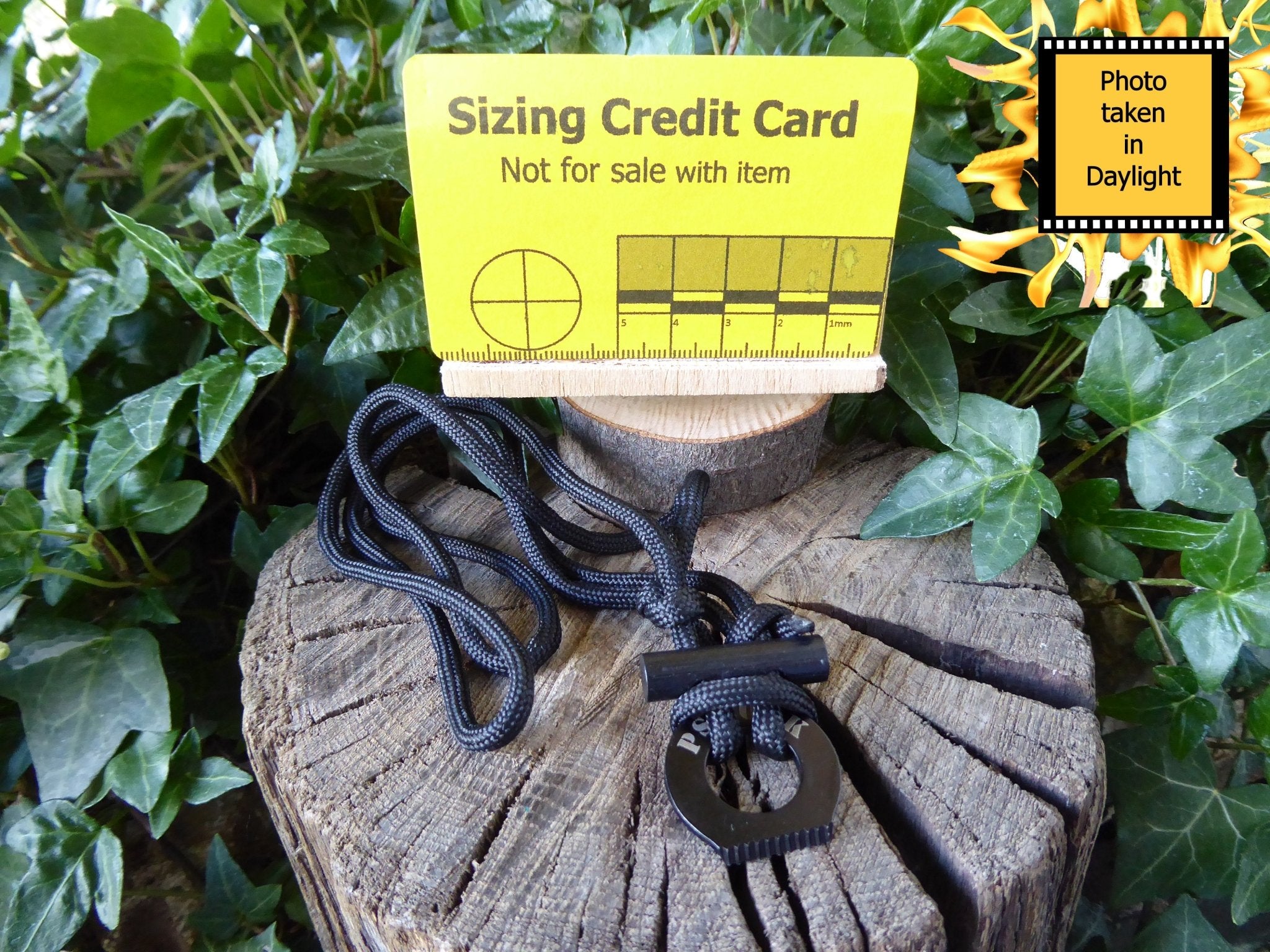 Fire steel toggle necklace & scraper with emergency paracord with hemp ...