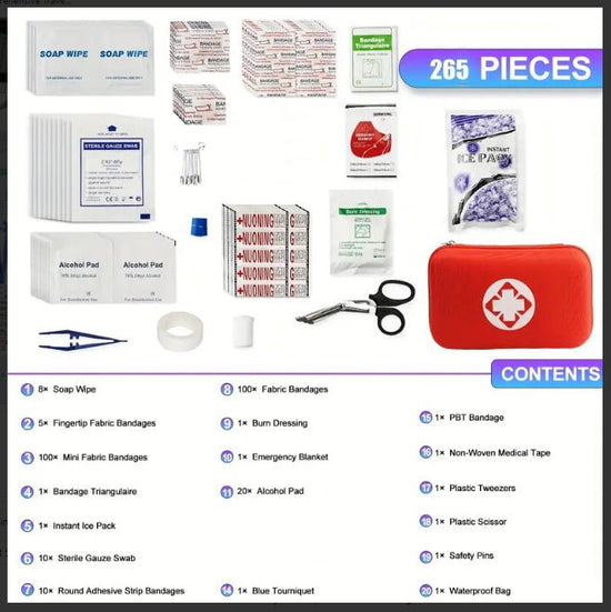 First Aid kit for Bushcraft, Campers, Hikers, Car, Bike, Preppers or ...