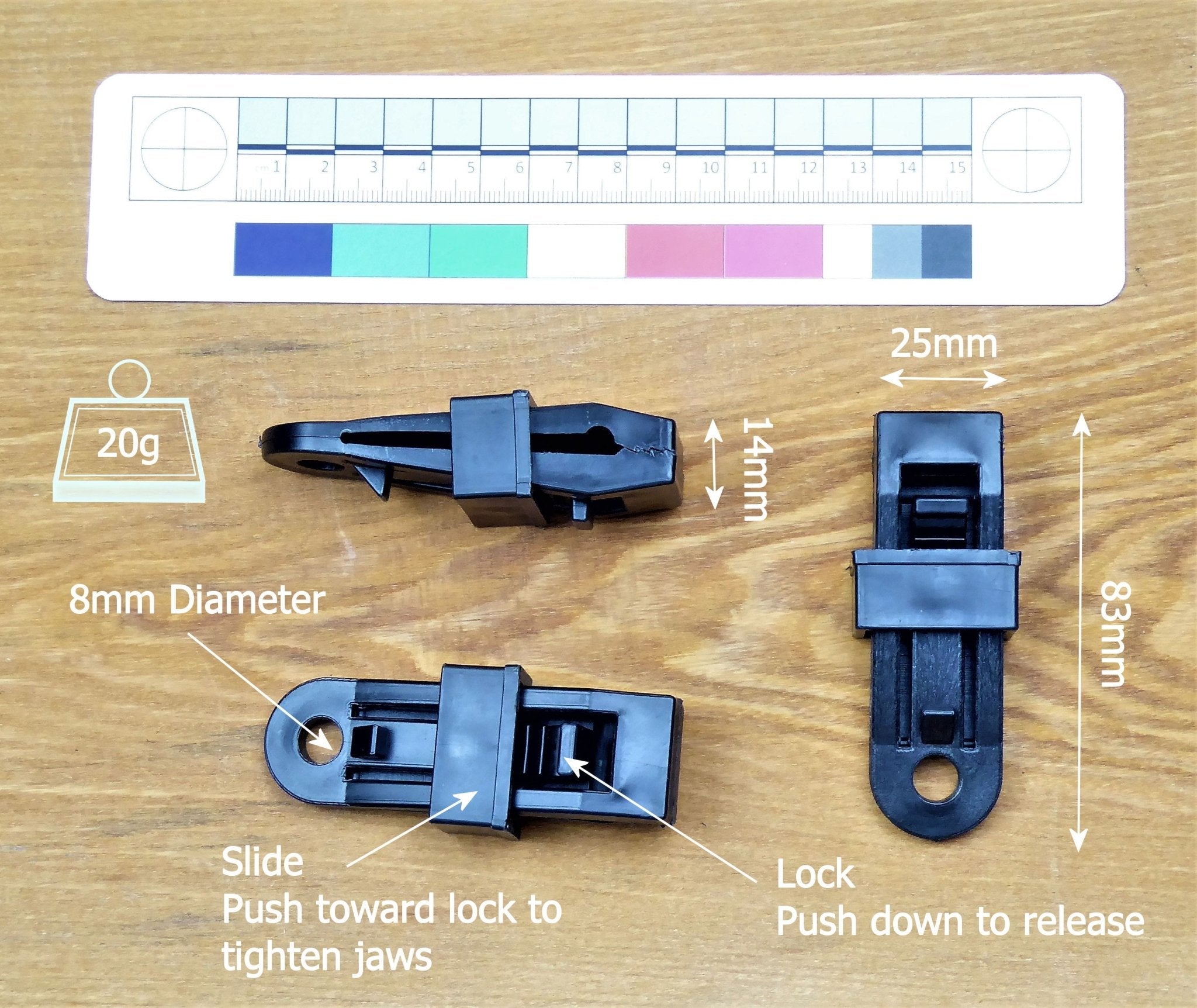 Heavy Duty Slide Tight Clip or Clamp for Tents,Tarpaulin & Awning ...