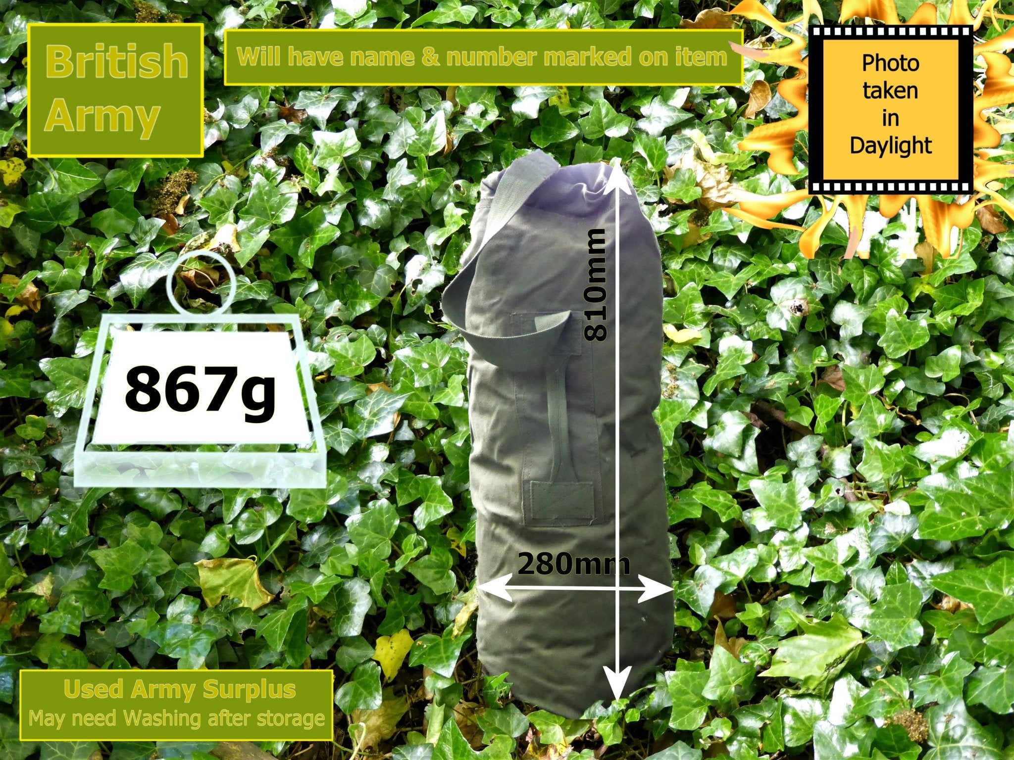 Kit Bag Green Olive Drab Rucksack Army Surplus – Hugginsattic