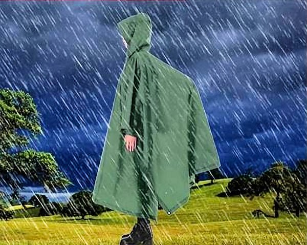 Large Poncho for over a person wearing a rucksack – Hugginsattic