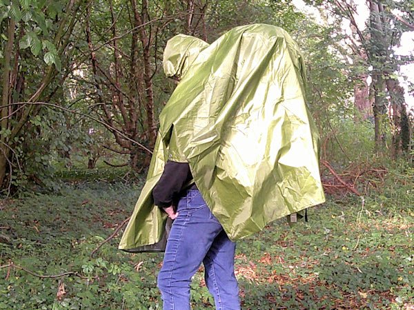 Large Poncho for over a person wearing a rucksack – Hugginsattic