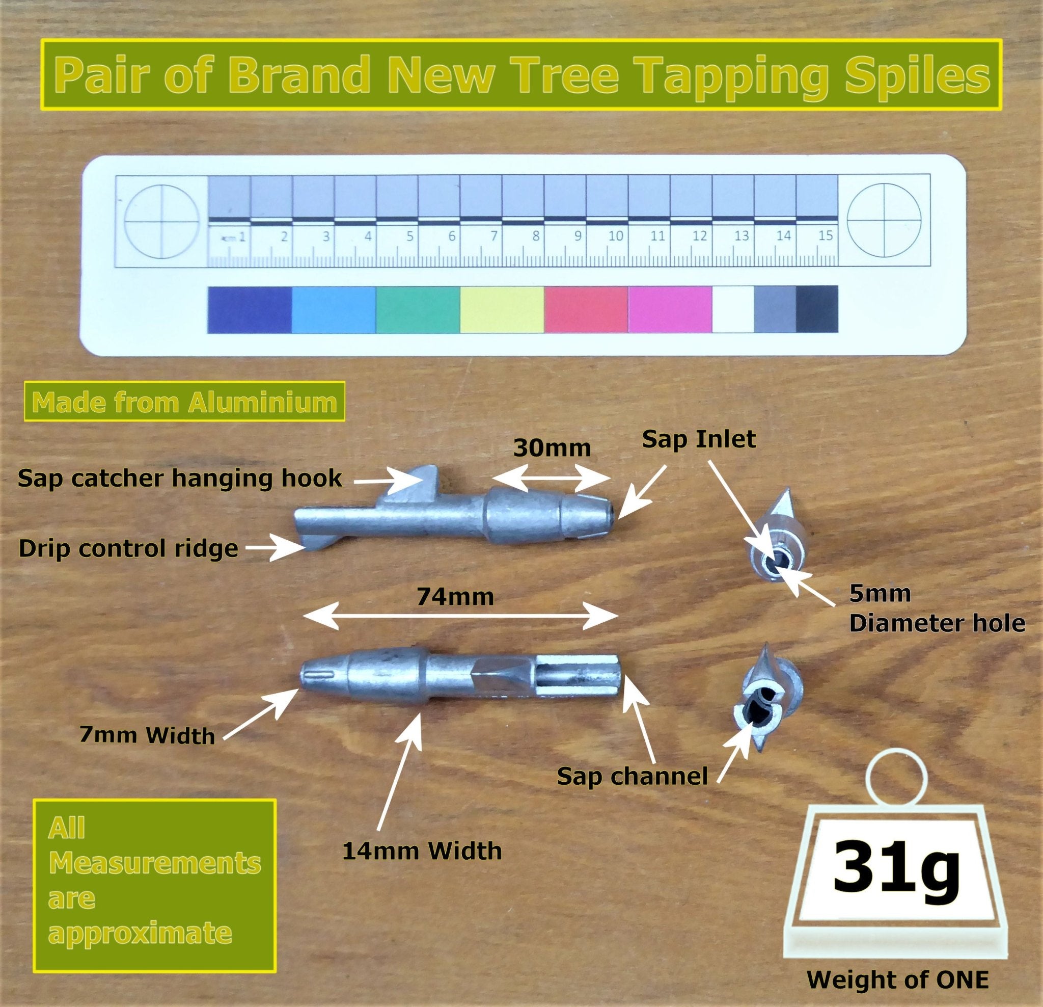 New Pair Cast Aluminium Birch tap sap spile – Hugginsattic