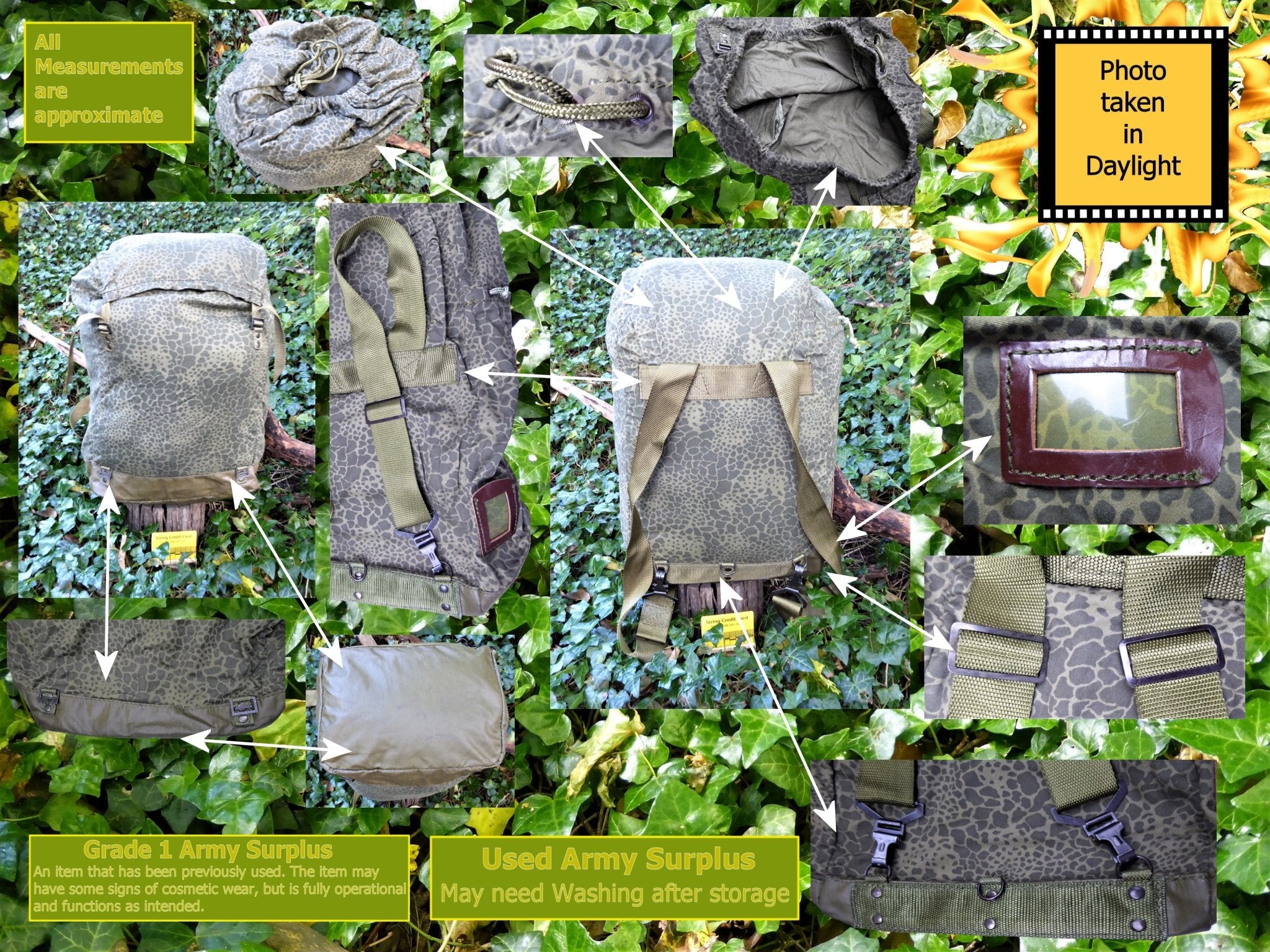 Polish Army Surplus Puma Daysack Rucksack | Hugginsattic